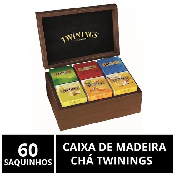 Caixa de Madeira Chá Twinings com 60 saquinhos, Cor Marrom - Caixa de ...