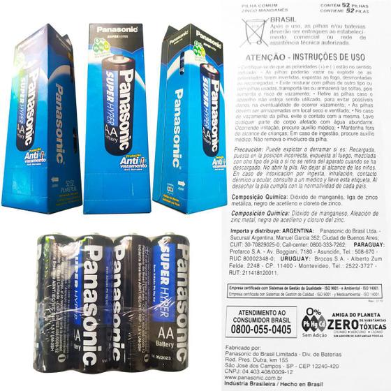 Caixa De Pilha 2Aa Panasonic Com 52 Unidades - Pilhas - Magazine Luiza