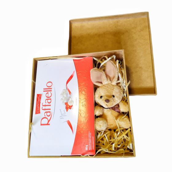 Caixa de raffaello com pelucia 12cm - especial dia dos namorados ...