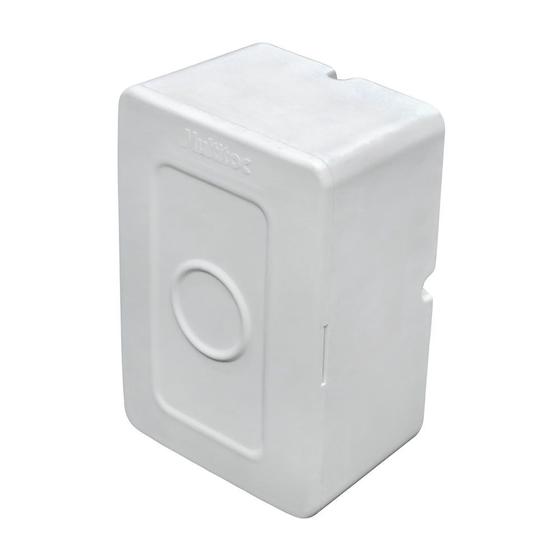 Caixa de sobrepor para CFTV RETANGULAR Branca c/ tampa cega - Pier Telecom - Caixa de Passagem ...