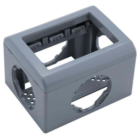 Caixa de Sobrepor X 3 Postos para Eletrodutos Tramontina LizFlex Multiuso Cinza - Tramontina ...