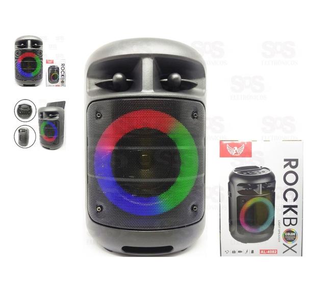 Caixa de Som 10W Rockbox Light Speaker Altomex al-4082 - Caixas de Som ...