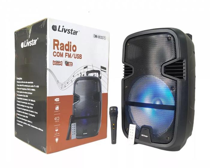 Caixa de Som Amplificada 12" Livstar Bluetooth CNN 8035ts - Caixa de ...
