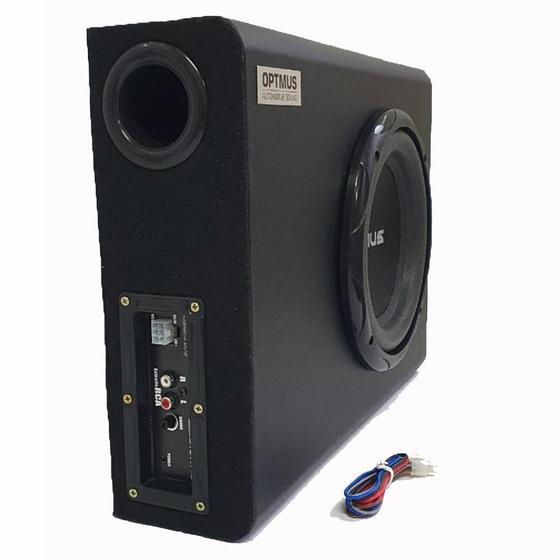 Caixa De Som Amplificada Automotiva Slim Sub 8 Polegadas - Optmus Automotive Sound - Caixas de ...