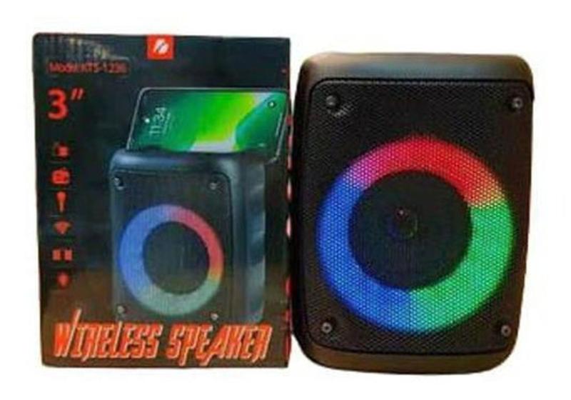 Caixa de som Amplificada kts 1236 Bluettoth FM USB AUX Karaokê - Caixa ...