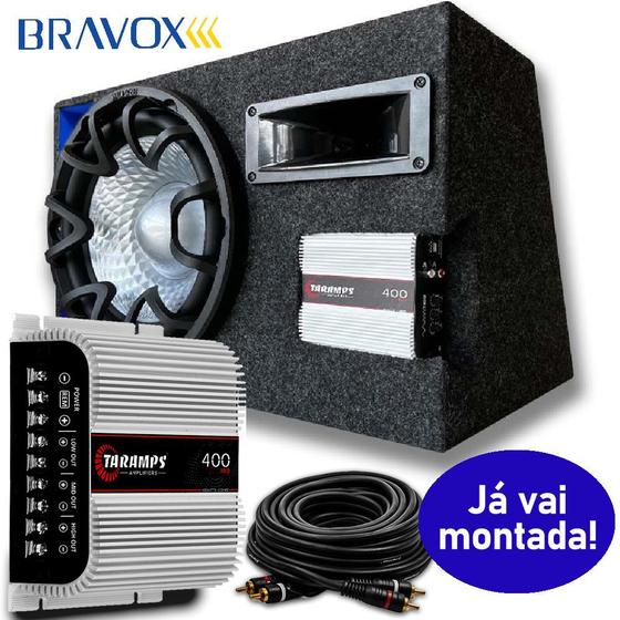 Caixa de Som Automotivo Deep Trio 650W Subwoofer Bravox UPX Driver ...