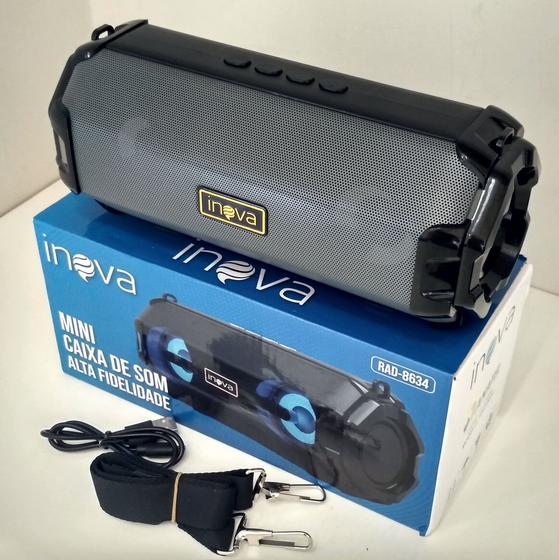 Caixa de Som Bluetooth Alta Fidelidade c/ Radio FM Original - Inova ...