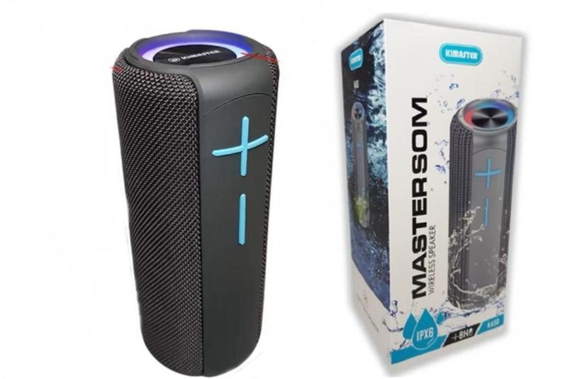 Caixa De Som Bluetooth Alto Falante LED Portátil 18w Kimaster K450 Resistente a Água - Caixa de ...