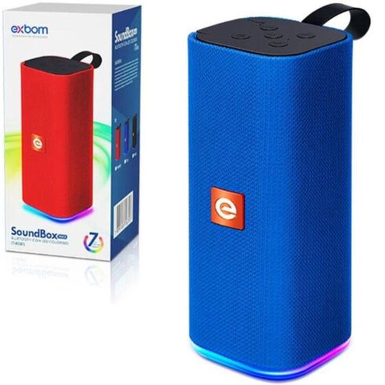 Caixa de som bluetooth multimidia fm/sd/aux/usb led rgb super bass ...