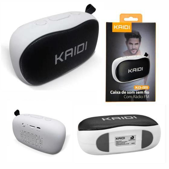 Caixa de Som Bluetooth Portátil Kaidi KD-811 Branca - Caixa de Som Bluetooth / Portátil ...