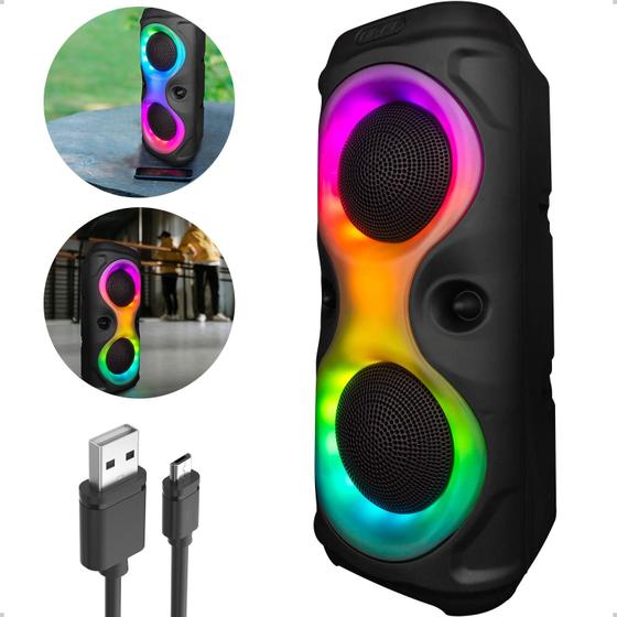 Caixa de Som Bluetooth Rgb Multimídia Potente Fm Usb Tws 50w 1500mah - Xtrad - Caixas de Som ...