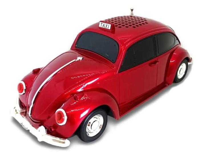 Caixa De Som Fusca Speaker Bluetooth Rádio Fm Usb Vermelho - Xtrad ...