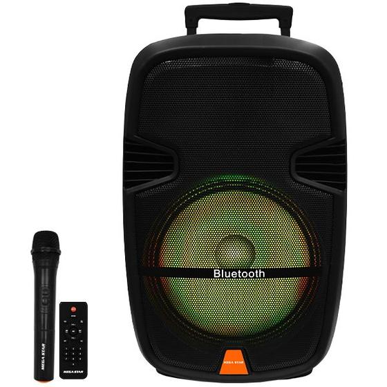 Caixa de Som Megastar SPA157BTF 15" 35.000 Watts P.M.P.O /USB e Radio ...