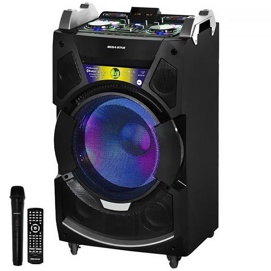 Caixa de Som Megastar SPADJ1561BT de 15" 50.000 Watts P.M.P.O com ...