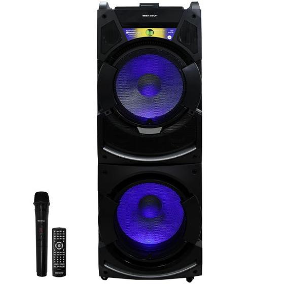 Caixa de Som Megastar SPADJ1566BT 2 de 15" 80.000 Watts P.M.P.O com ...