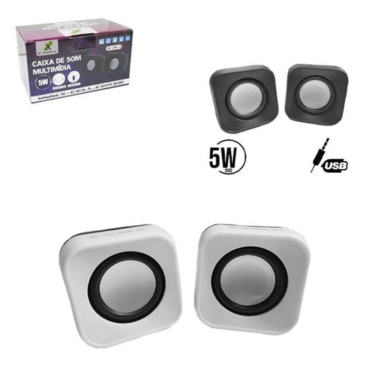 Caixa de som multimidia 5w cabo usb / p2 x-cell 60cm - BAZZI - Caixas ...
