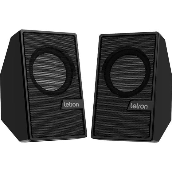 Caixa de Som P/ Computador Letron Estereo CYBER 6W USB/P2 - Leonora ...