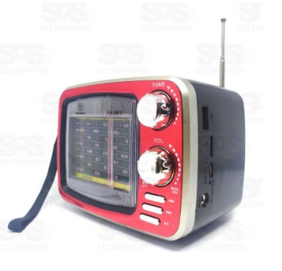 Caixa de som Retro Bluetooth Rádio Portátil FM / Usb / TF / Aux - KA-8078 - KAPBOM - Caixa de ...