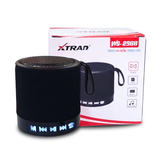 Caixa De Som Xtrad Bluetooth Usb Portátil 5w Bidirecional vermelha ou preta - Caixa de Som ...
