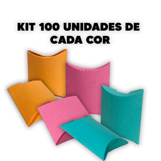 Caixa Embalagem Travesseiro Kit 100 Unidades de cada Azul Rosa e ...