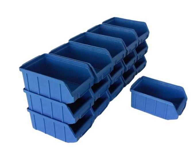 Caixa Gaveta Plastica Bin Azul Empilhavel Num 3 - Impacto Pontual ...