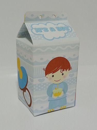 Caixa Milk Chá De Bebê Menino Modelo 03, Pct 10 Caixas Milk - Celoflex ...