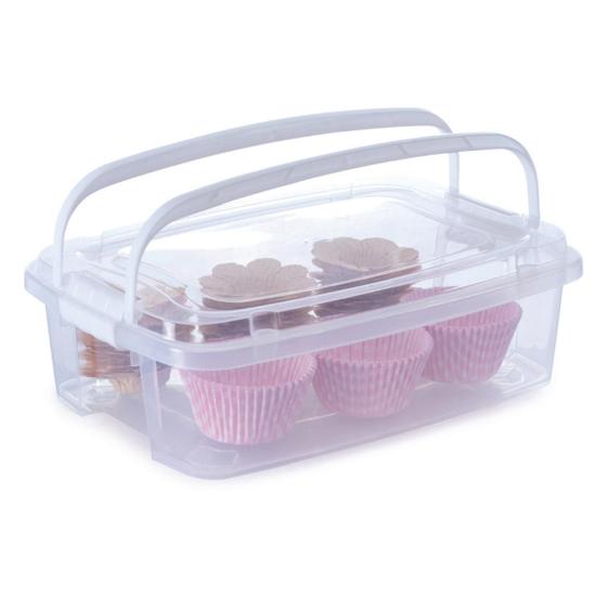 Caixa Organizadora De Plástico 5L Com Alça Gran Box Baixa - Plasutil ...