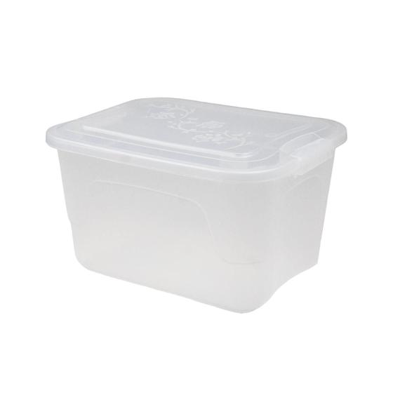 Caixa Organizadora Transparente 15 Litros Com Trava Cesto Pote ...