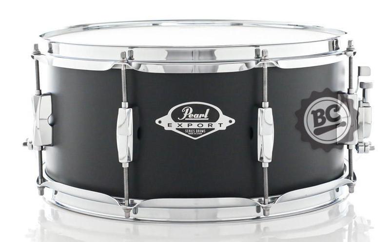 Caixa Pearl Export EXX Satin Shadow Black 14x6,5 Mahogany Hybrid Shell ...