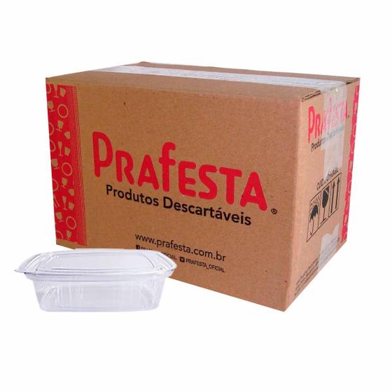 Caixa Pote Retangular Articulado Prafesta 750ml 150und - Pote Descartável - Magazine Luiza