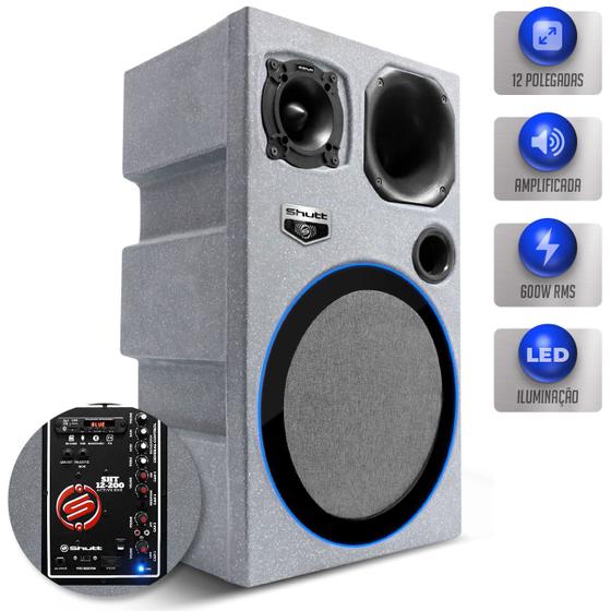 Caixa Som Bob Igreja Amplificada Shutt 600w Subwoofer 12 Pol Connect ...
