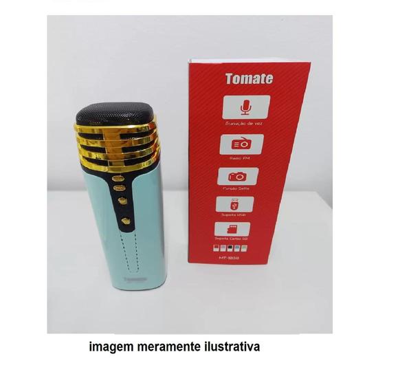 Caixa som e microfone bluetooth s fio karaokê e music tomate - Caixa de Som - Caixa de Som ...