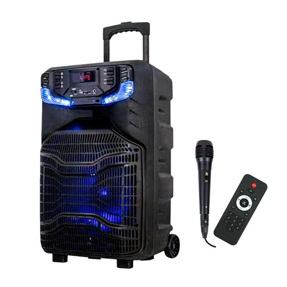 Caixa Som Portátil Amplificada 700w Bluetooth TWS Microfone/Controle ...