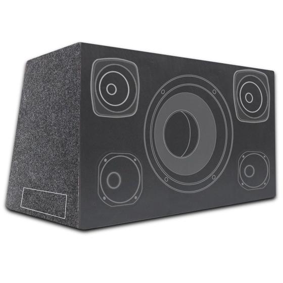 Caixa Som Trio Falante 12 Polegadas 2 Drivers 2 Tweeters Carpete Grafite Acabamento Frente Cima ...
