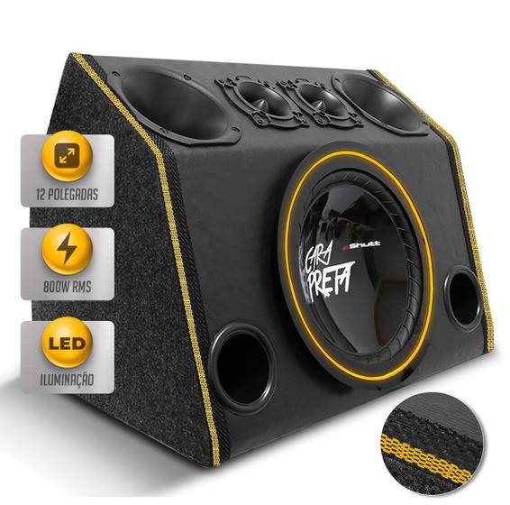 Caixa Som Trio Igrejinha Shutt Cara Preta 12 Polegadas 800W LED Neon Igreja Grave Forte ...