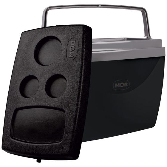 Caixa Térmica Cooler 34l Com Alça Porta Copos Mor Geladeira Portátil ...