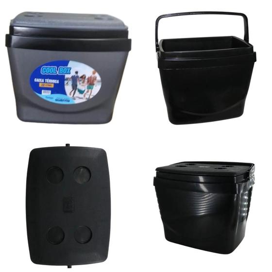 Caixa Termica Cooler Bebidas 32 Litros com Porta Copo, Alça e Tampa ...