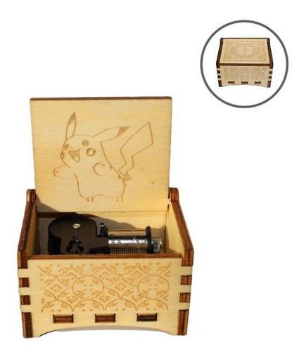 Caixinha De Música Pokémon Anime Desenho Ash Pikachu A Corda - Mega Box ...