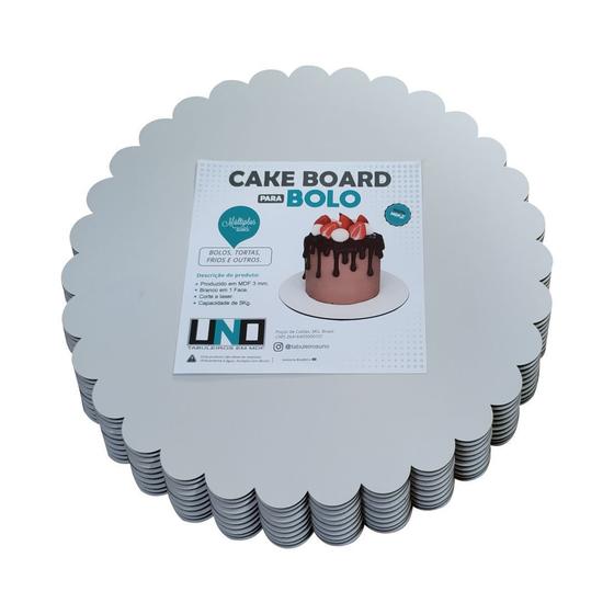 Cake Board Em Mdf de 3mm Kit com 10 Para Bolo e Confeitaria Borda ...