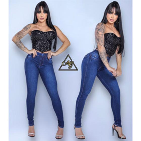 Calça feminina cintura alta levanta bumbum tendencia de otima qualidade ...