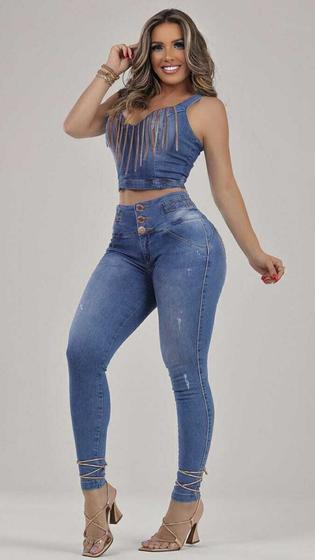 Calça Jeans Cós Largo Modelador Empina Bumbum Rhero Jeans-56745 - Rhero ...