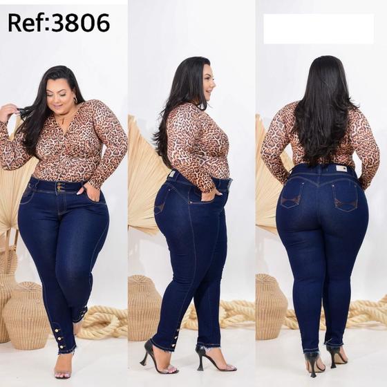 Calça Jeans Feminina Plus Size Com Elastano Linha Premium - Xtracharmy ...