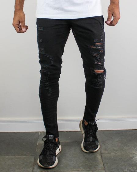 Calça Jeans Masculina Masculina Skinny Rasgada Creed Jeans Calças