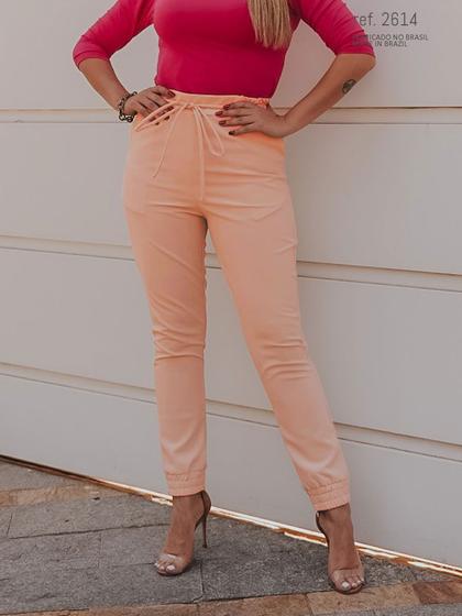 Calça jogger feminina salmão ref. 2614 - SeuVestido - Calça Plus Size ...