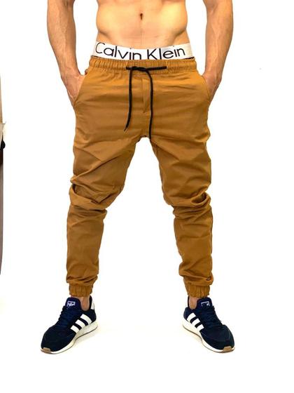 Calça Jogger Masculina Jeans Rasgado Slim Em Sarja Camuflado Com