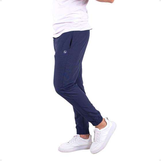 Calça Jogger Masculina Skinny Tecido Poliamida Com Elástico Na Barra