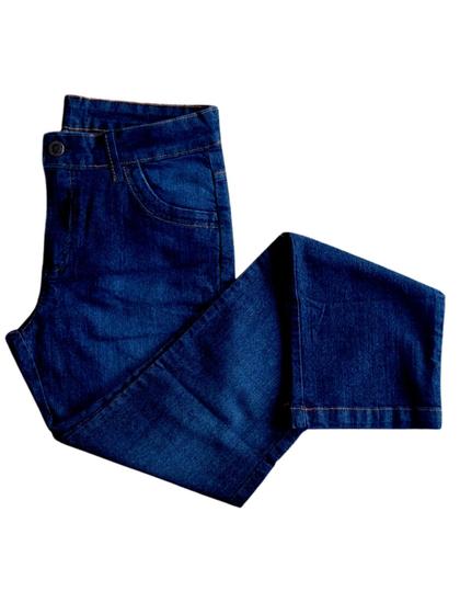 Calça Juvenil Masculina Jeans Azul Escuro Lisa Skinny Reta - Trilogia ...