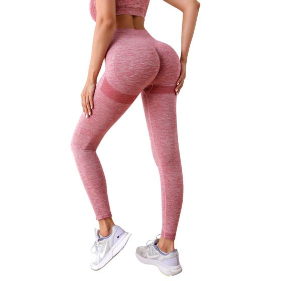 Calça Legging Feminina Empina Bumbum Cintura Alta Sem Costura Academia