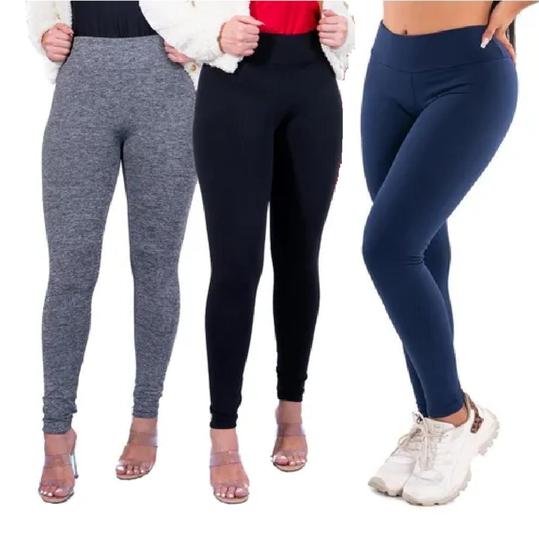 Calça Legging Flanelada Termica Antifrio Tecido Super Quente Moda ...