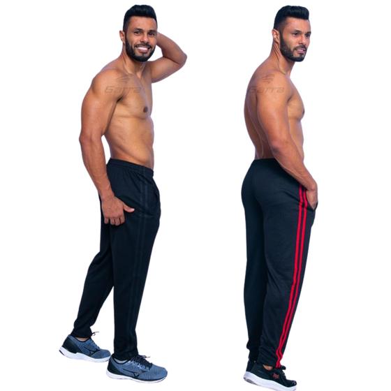 Calça masculina para atividade física em academia e corrida com cordão ...